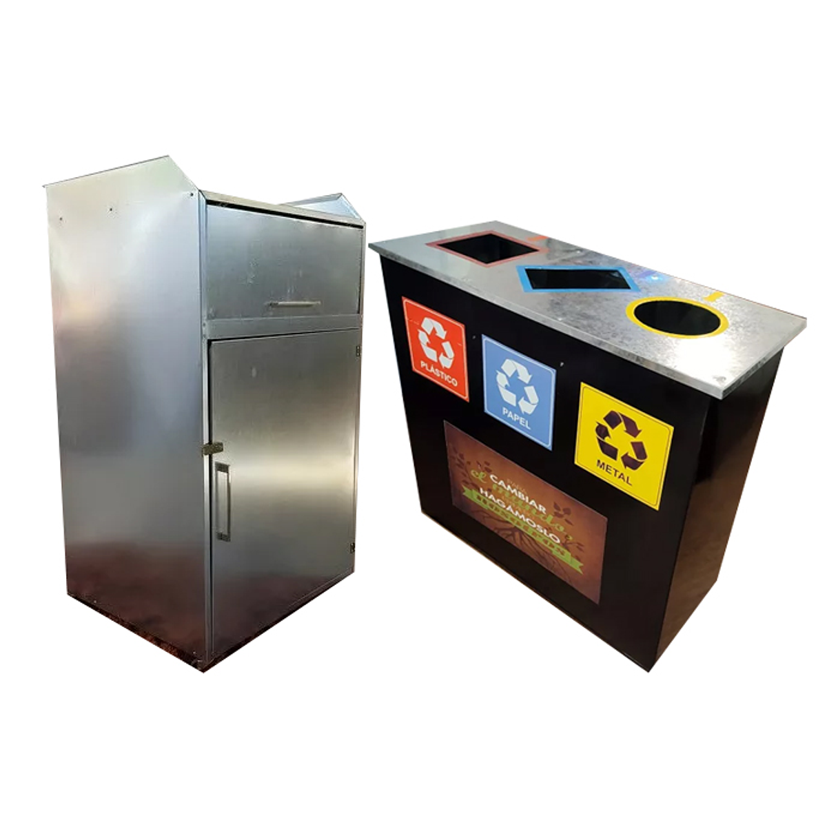 Basureros Mall + Punto reciclaje: