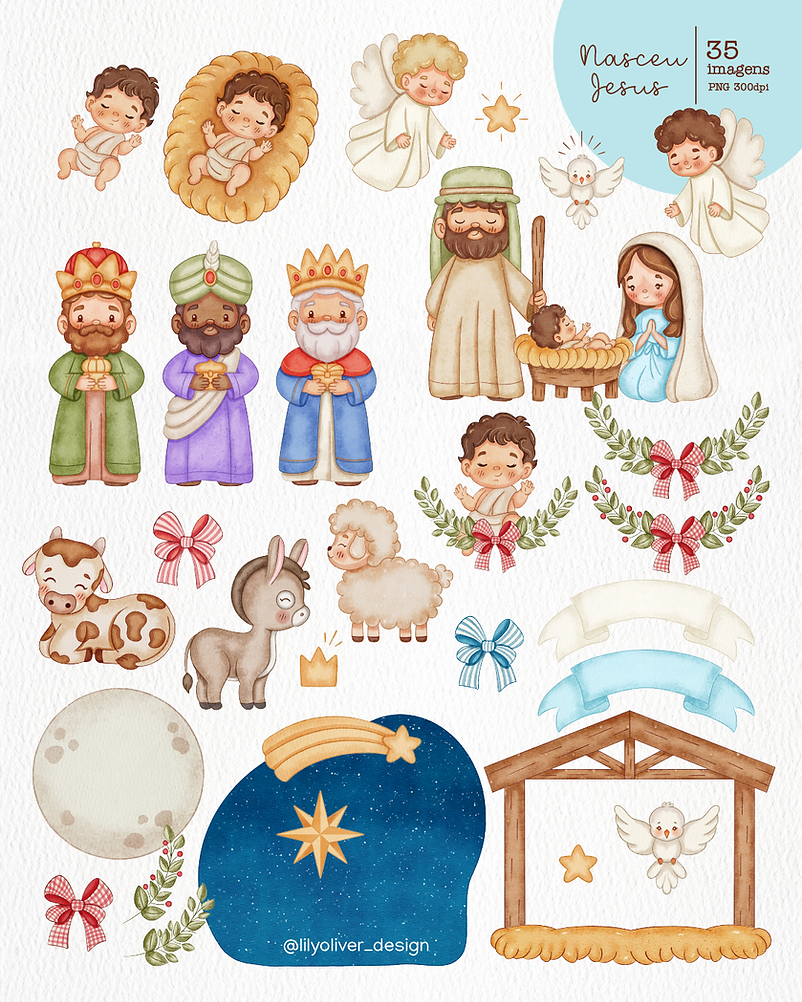 KIT DIGITAL NASCEU JESUS NATAL - LILLY OLIVER