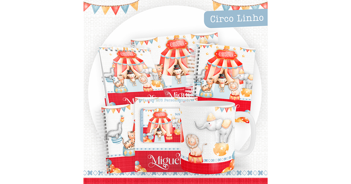 ARQUIVO ENCADERNAÇÃO BABY CIRCO VINTAGE - PAMELLA