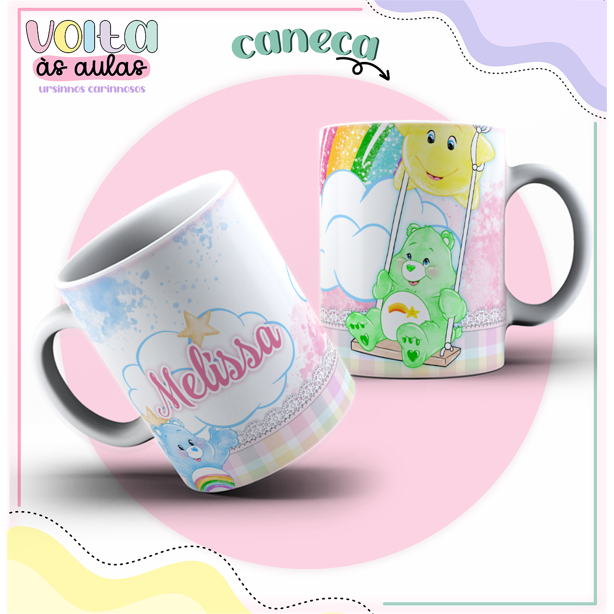 Arquivo encadernação kit escolar Ursinhos Carinhosos - LIN