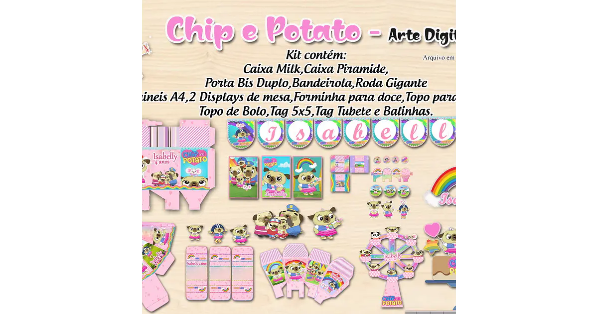 Arquivo de corte chip e potato