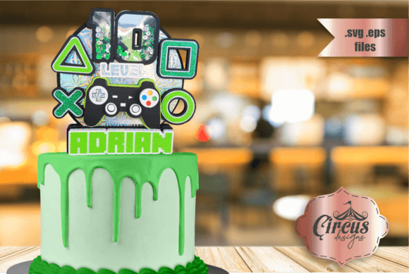 Arquivo de Corte Topo de Bolo Video Game