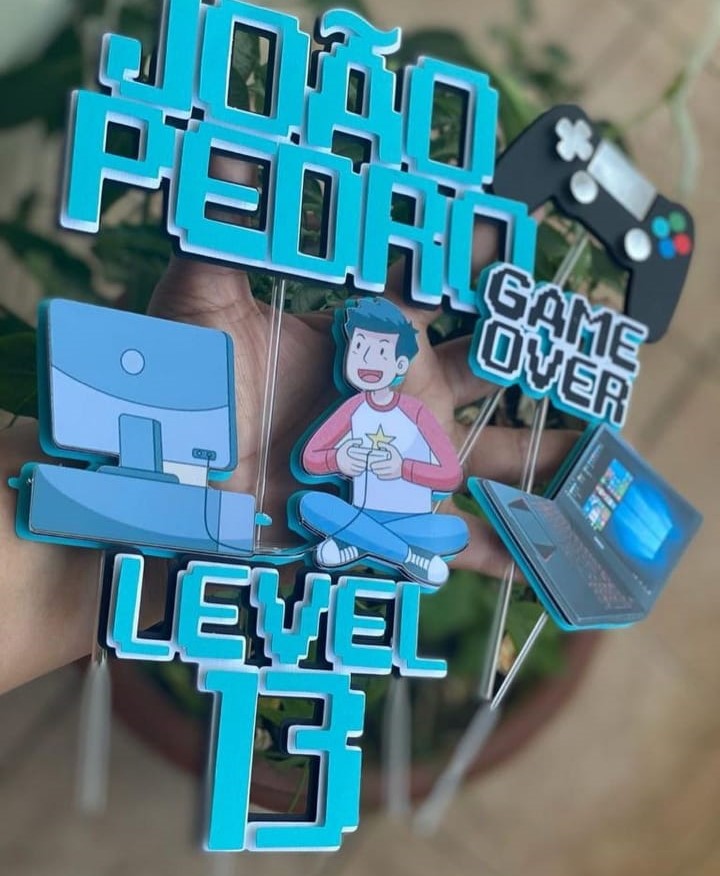 Arquivo de Corte Topo de Bolo Video Game