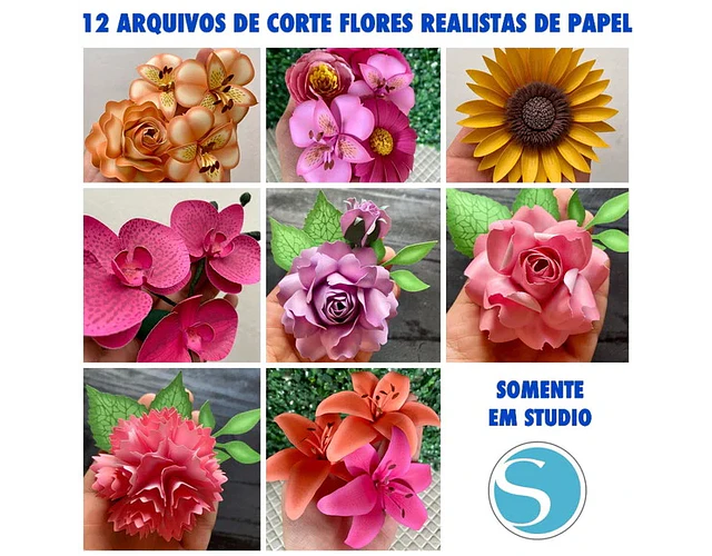 Arquivo de Corte Flores Realistas