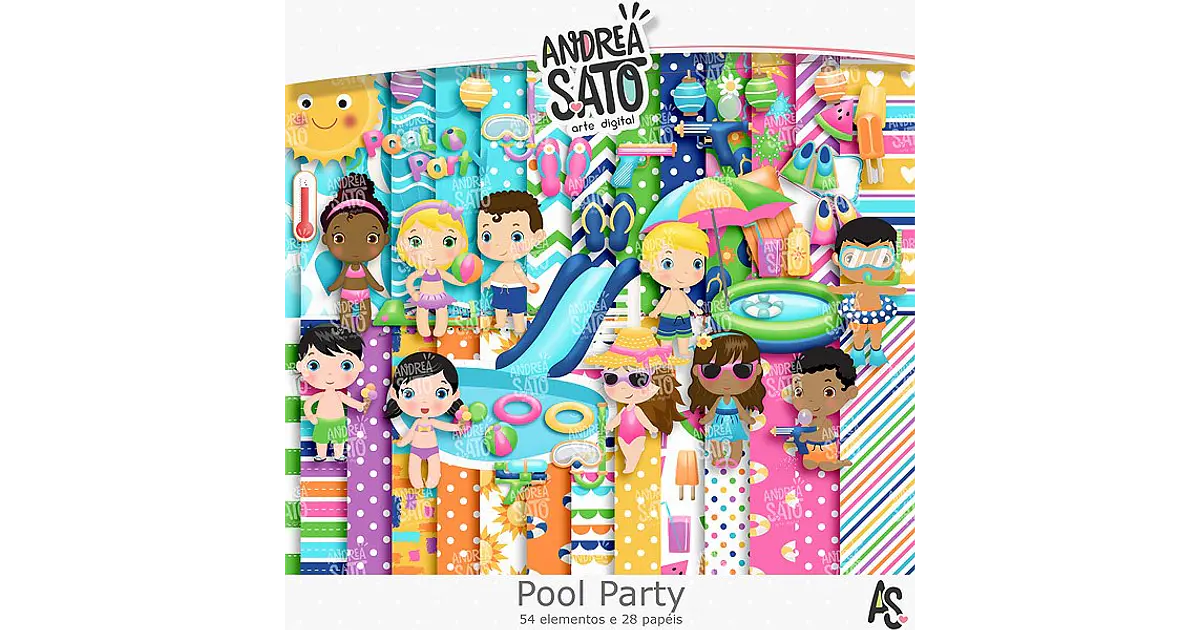 Kit digital pool party