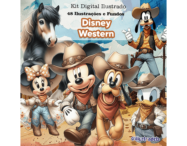 Kit Digital Disney Cowboy - Illustradeb