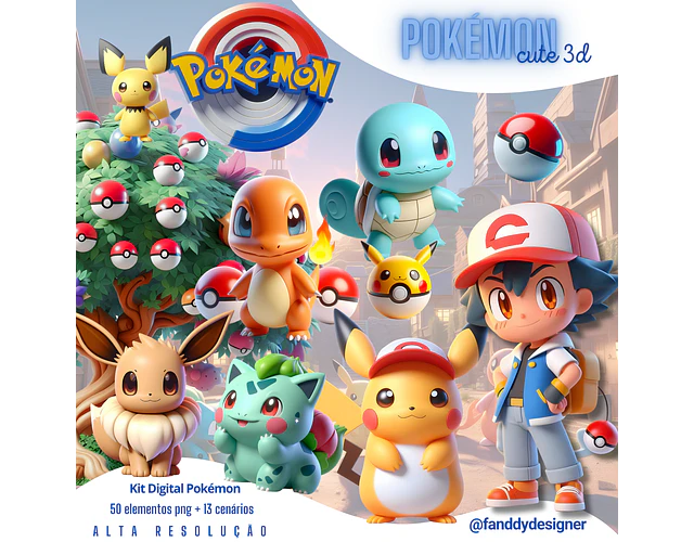 Kit Digital Pokémon 3d