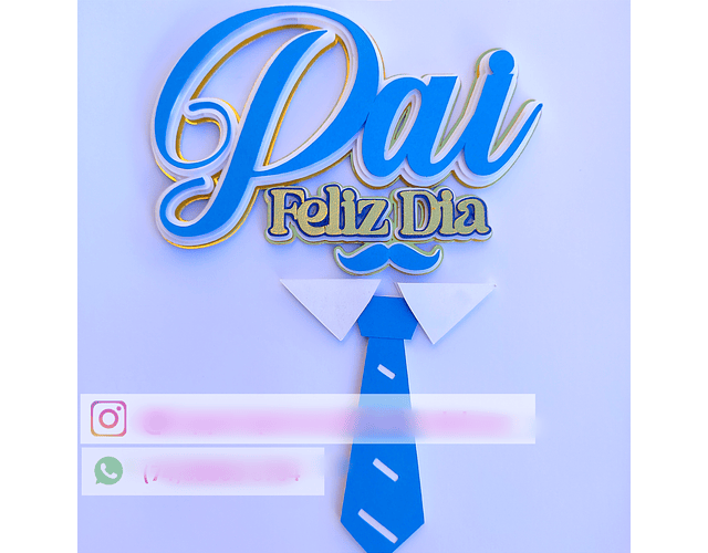 Arquivo Topo de Bolo Dia dos Pais - Gravata