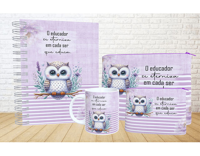Arquivo Dia dos Professores Combo Sublimação Corujinha - mar