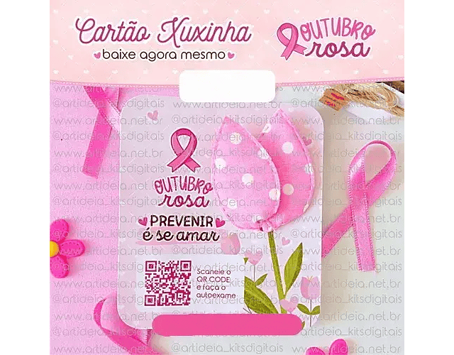 Arquivo Outubro Rosa Card Xuxinha - art ideia