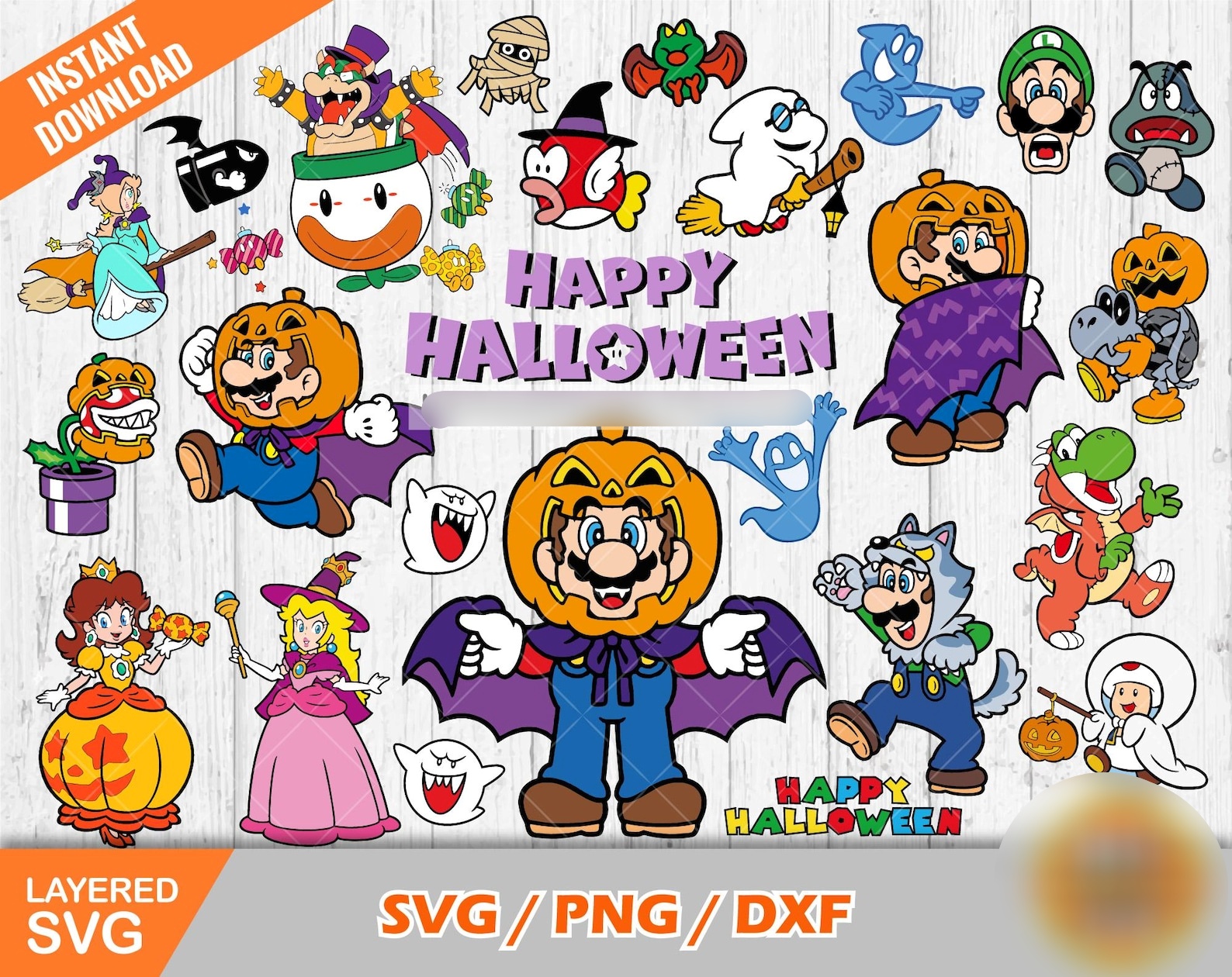 Kit Digital Super Mario Halloween