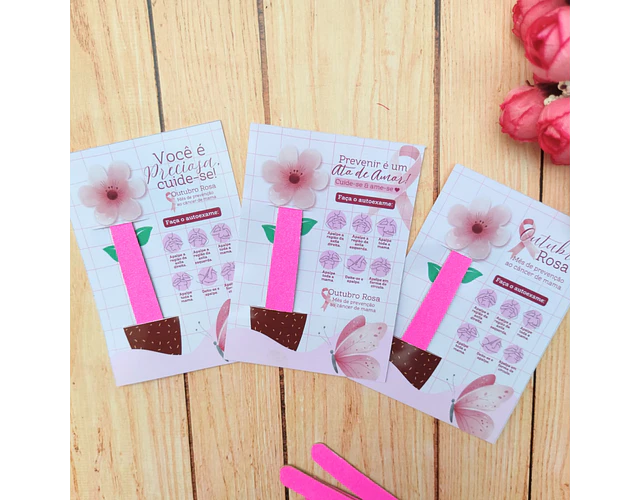 Arquivo Outubro Rosa Card Mini Lixa - Loopinha