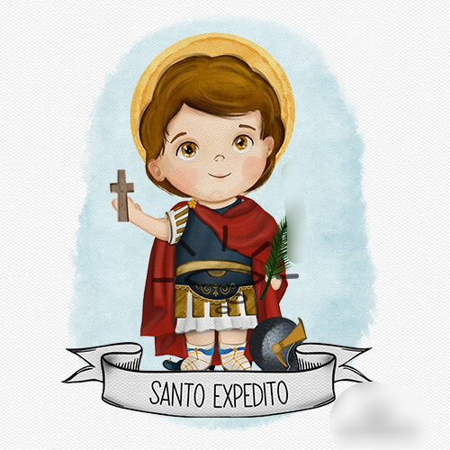 Arquivo Ilustração Santo Expedito Aquarela - Santa Ideia