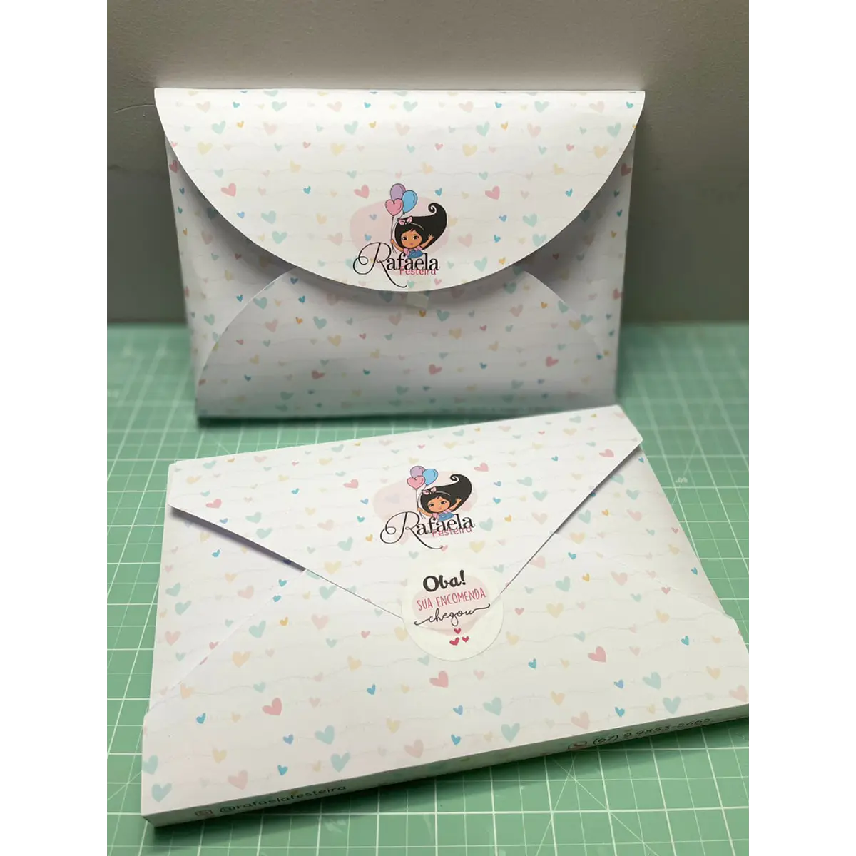 Arquivo de Corte Molde Caixa Envelope - Rafaela Festeira