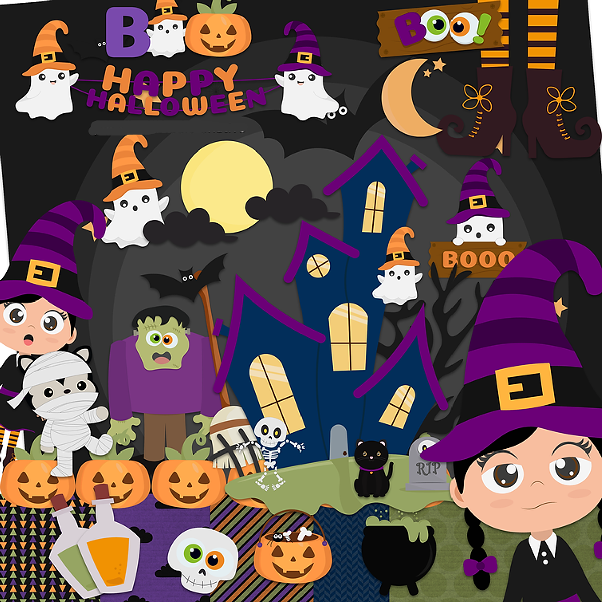 Kit Digital Halloween - tutti