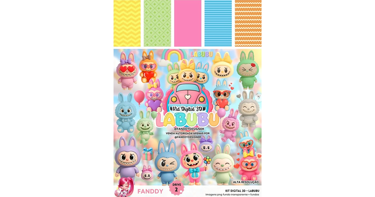 Kit Digital Labubu - Fanddy