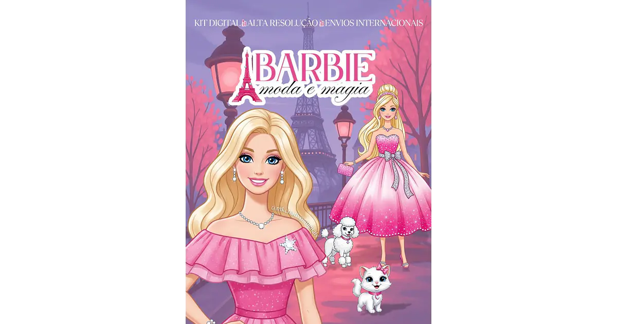 Kit Digital Barbie Moda e Magia - MK