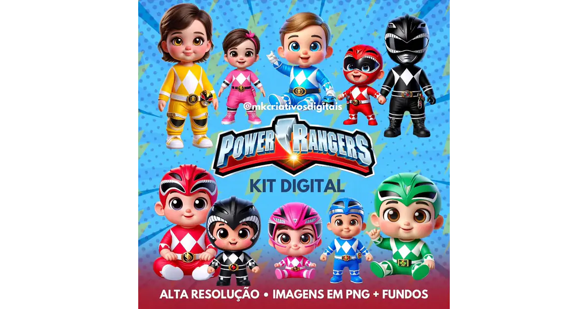 Kit Digital Power Rangers Baby - MK