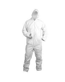 Buzo Overol desechable blanco tipo coverall 30 grs (imagen