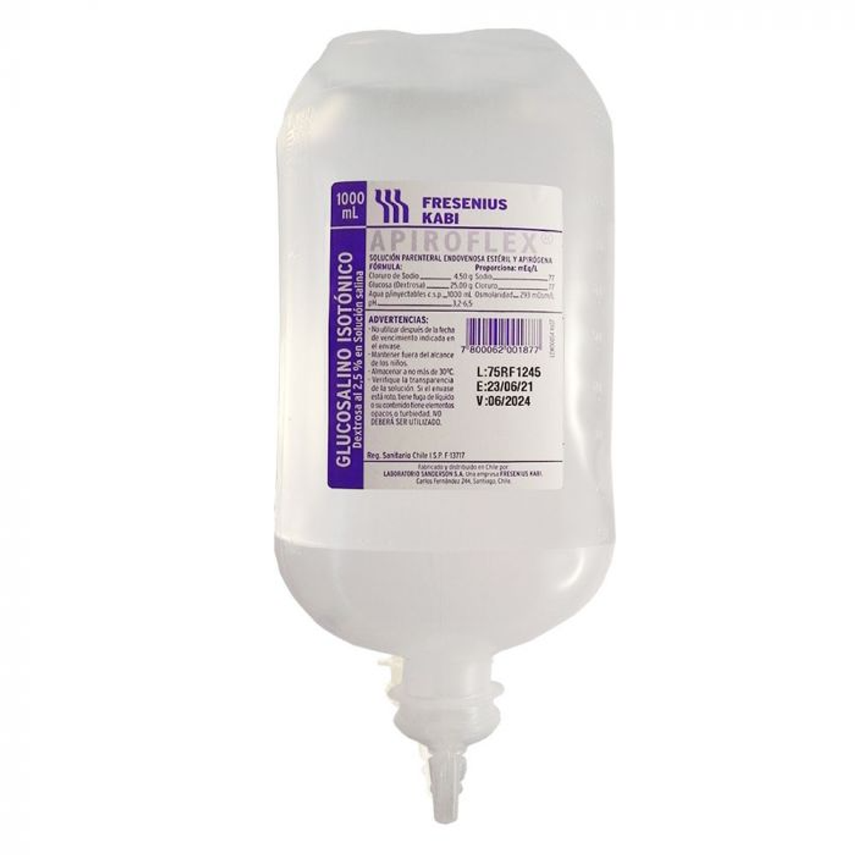 Glucosalino Isotónico 2,5% 1000 ml Sanderson