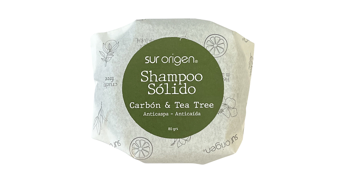 Shampoo Sólido (Barra) Carbón & Tea Tree - Anticaspa