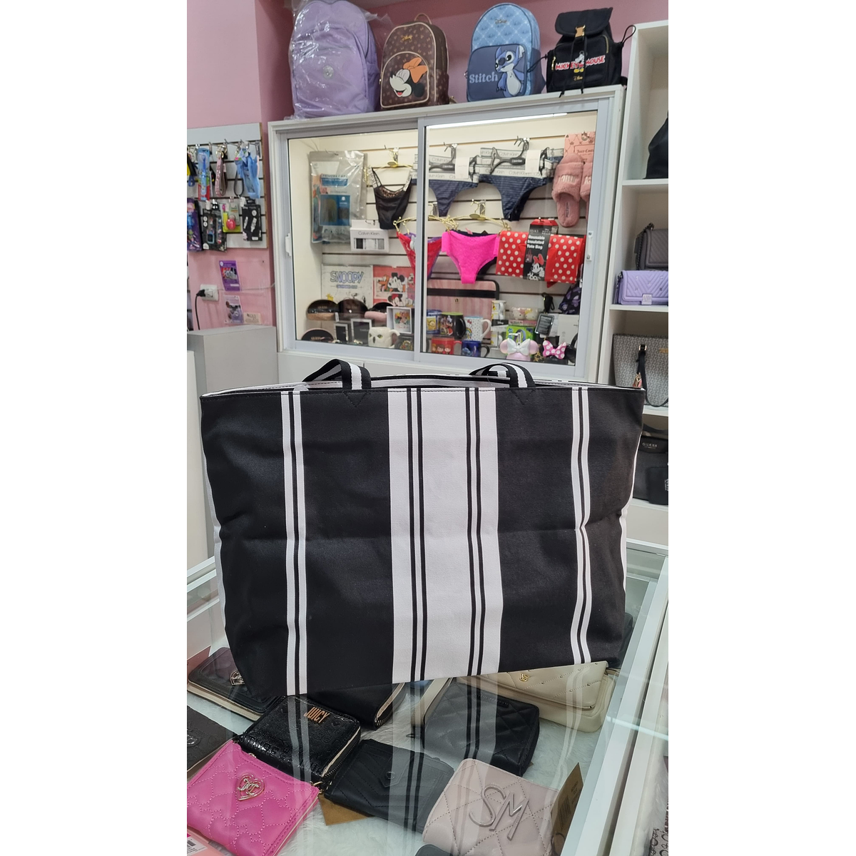 BOLSO LONA VS BLANCO CON NEGRO