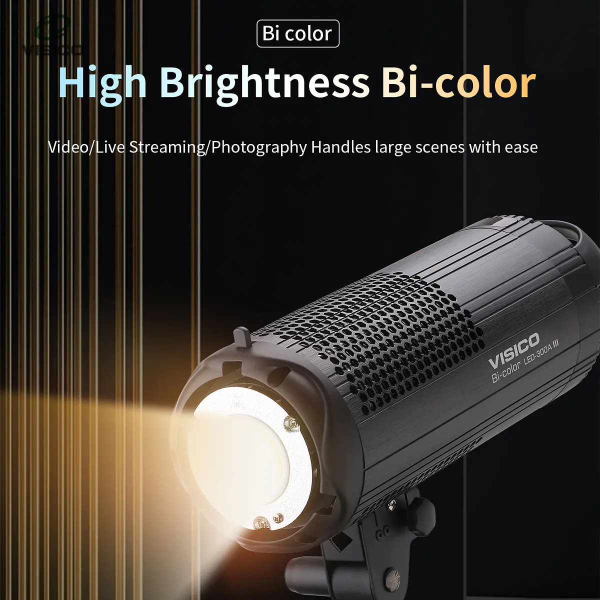 Cañon Led Bicolor Visico LED-300AIII Montura Bowens
