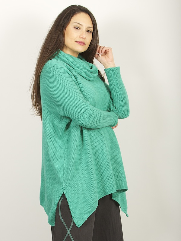 Poleron Etro algodón lanilla verde