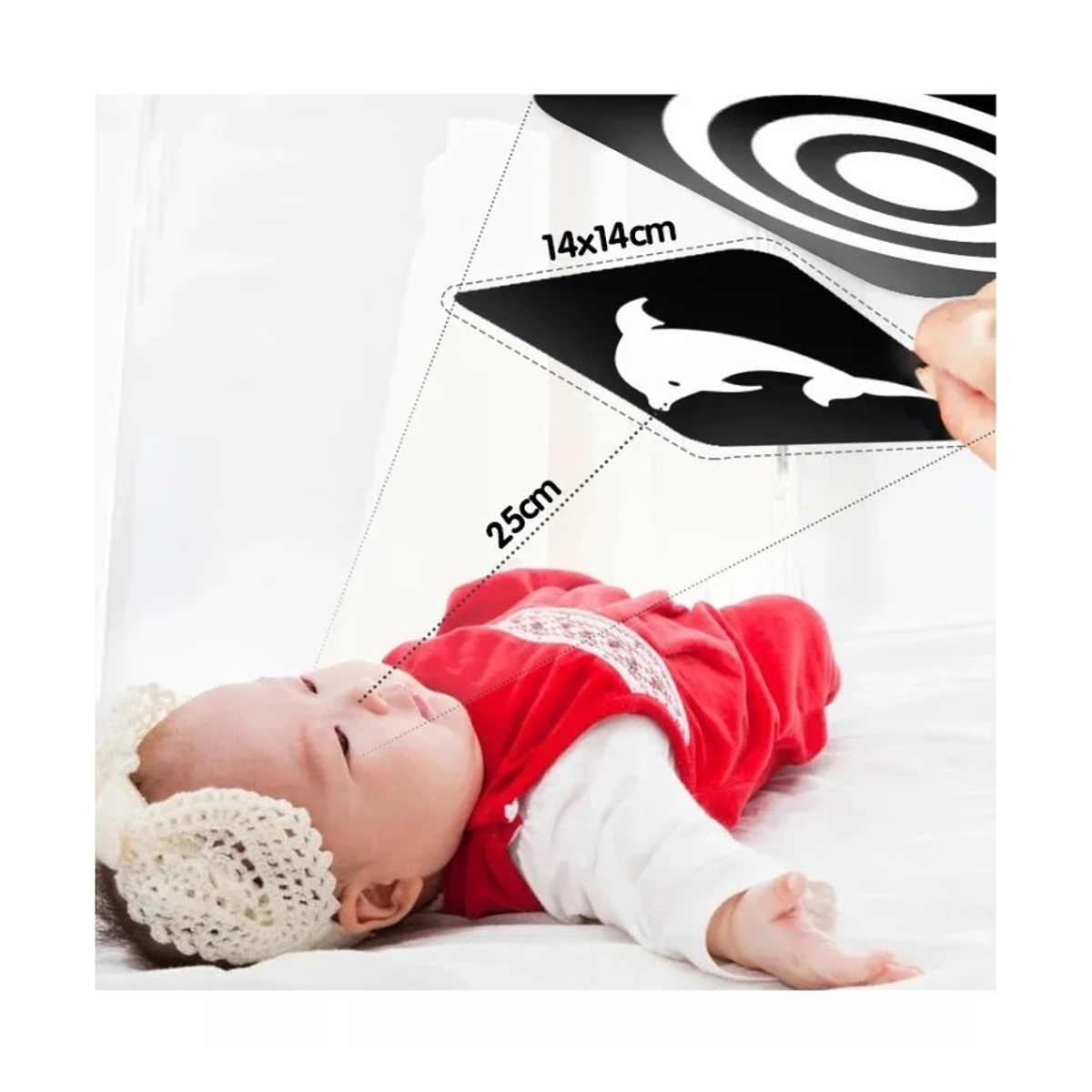 Tarjeta Estimulacion Visual Bebe Etapa 1 y 2 Alto Contraste