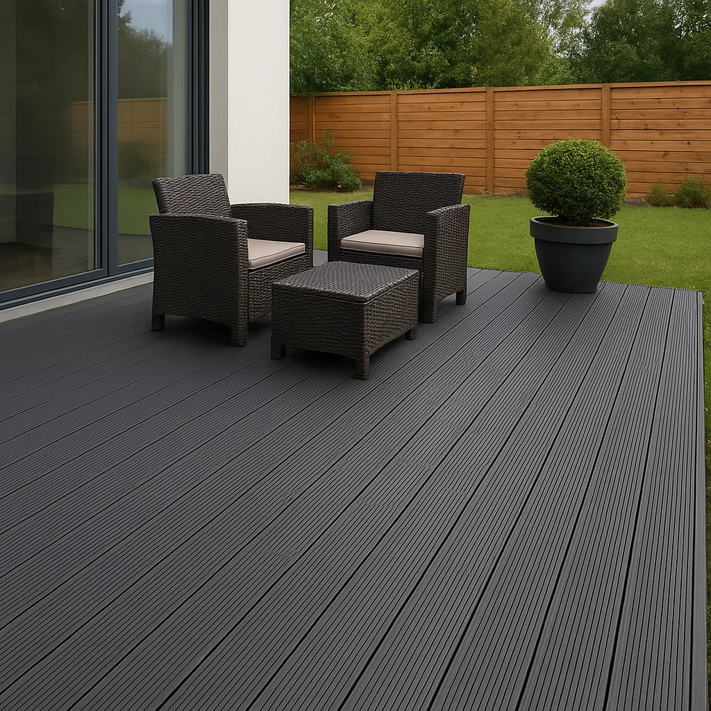 Pack de 5 Deck exterior WPC Color Gris Oscuro | KLIK Muebles