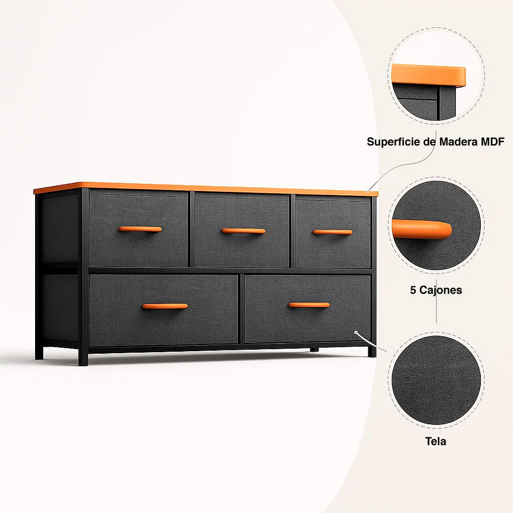 Cómoda con Cajones de género Ultra Liviana Wood | KLIK Muebles