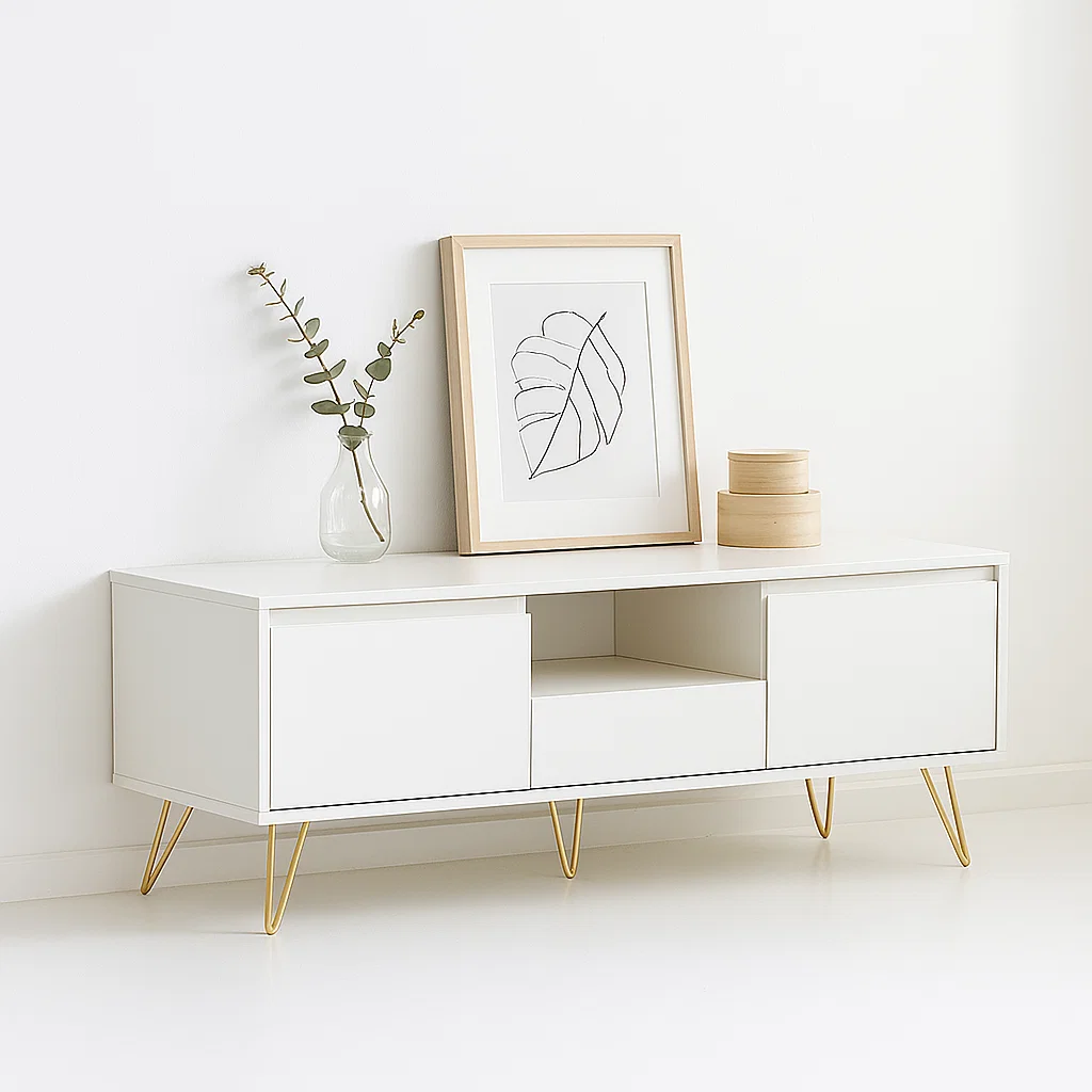 Rack de TV o Buffet con Cajones Simply White | KLIK Muebles