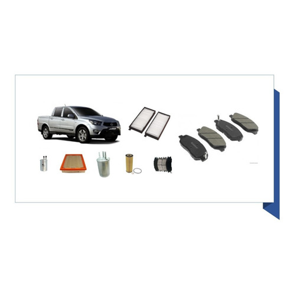 Kit Mantencion Actyon 2011 (filtro+pastilla)ver Descripcion