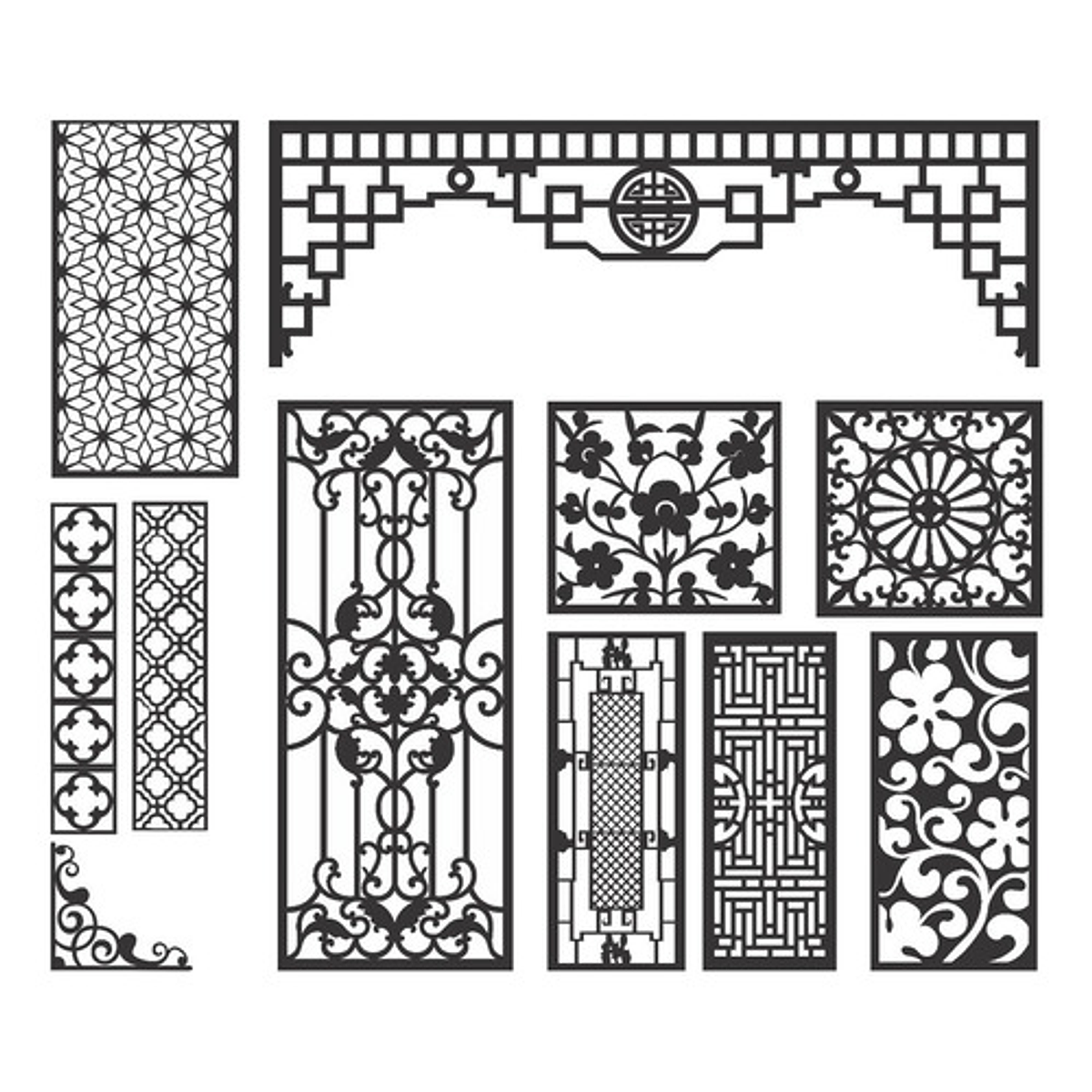 Painéis Decorativos +1900 Arquivos Vetores Dxf Cnc Laser | Kriato Design