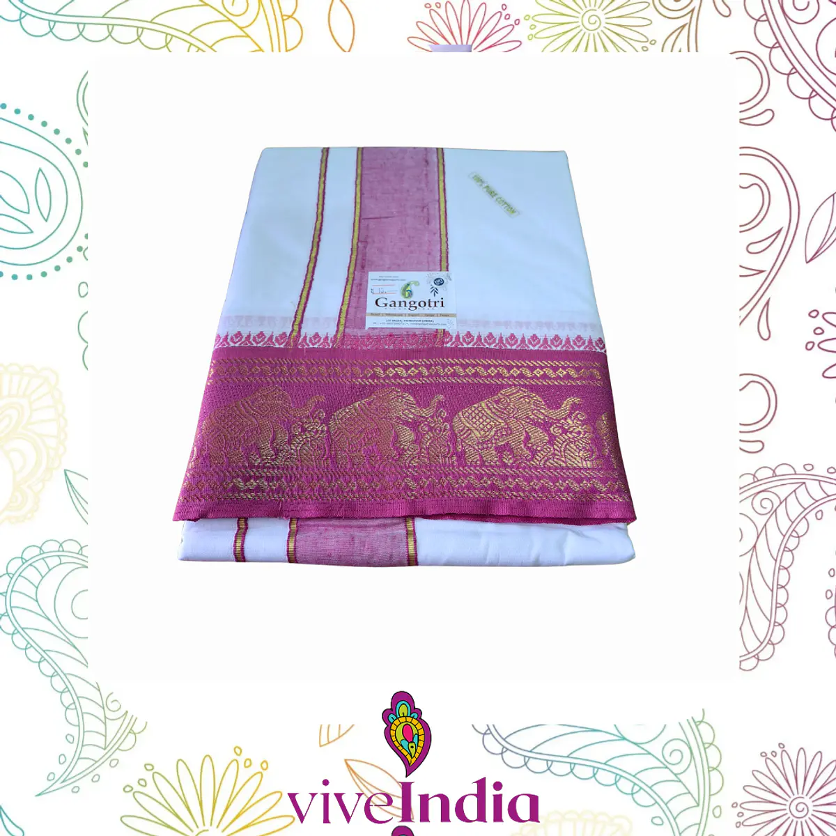 Dhoti de algodón con Chadar