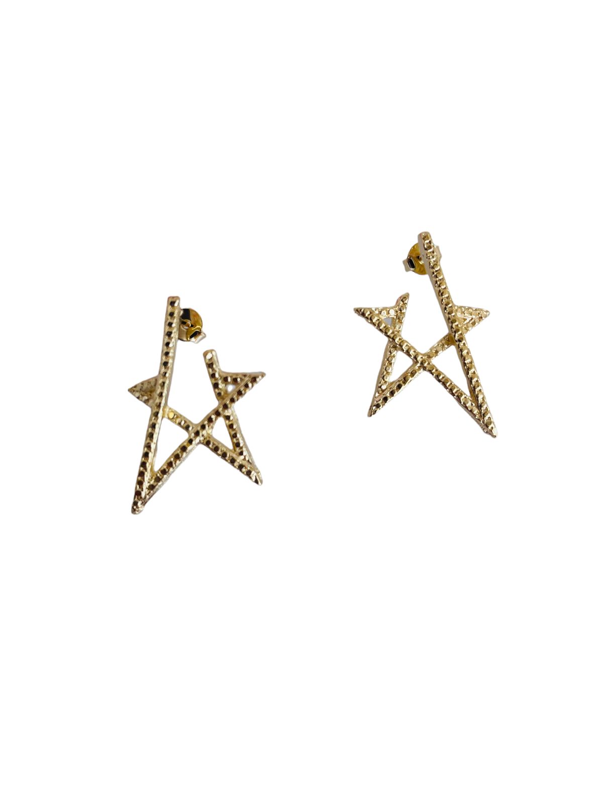 PALOMA GOLD. AROS ESTRELLA ENCHAPE ORO
