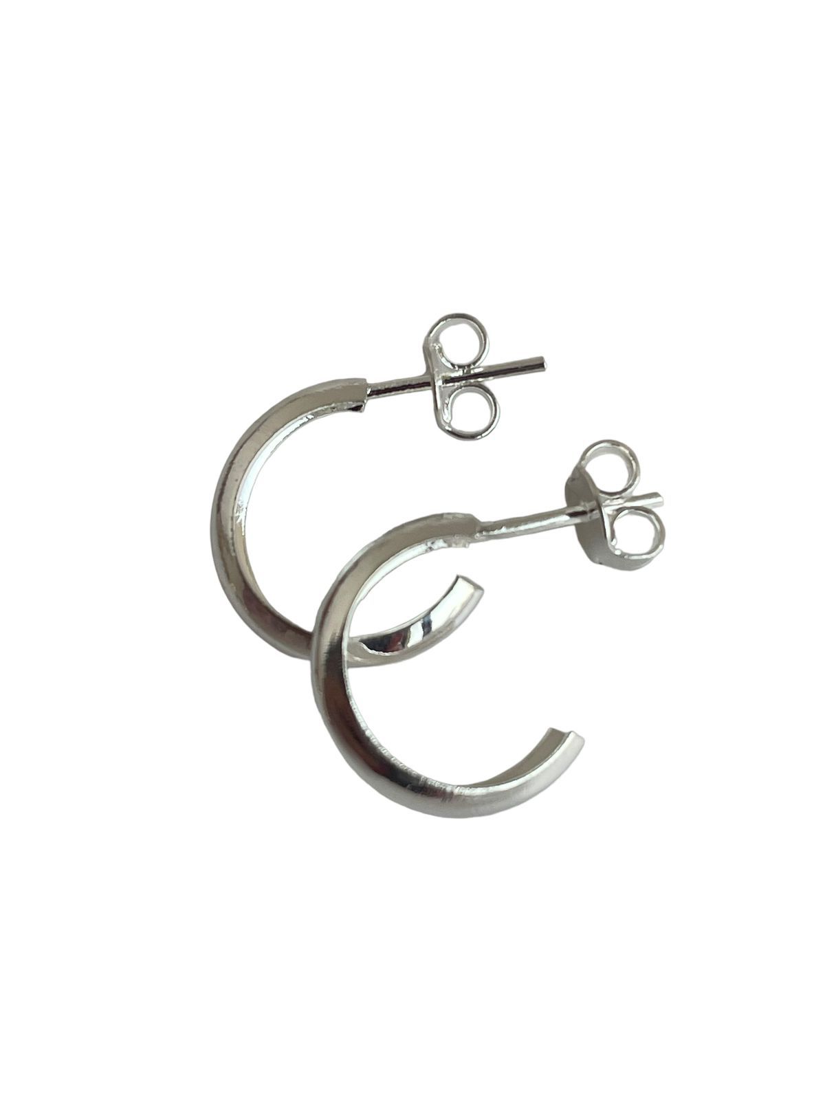 Aros Argollas Sarah Silver Bisel