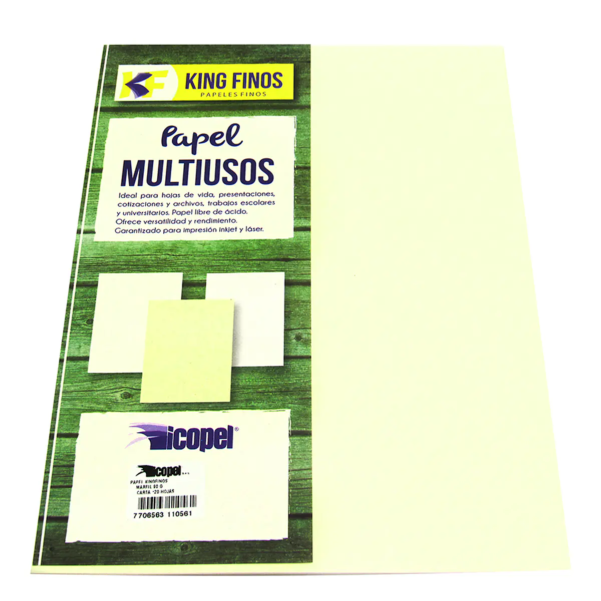Papel Multiusos King Finos Marfil X 20 Hojas