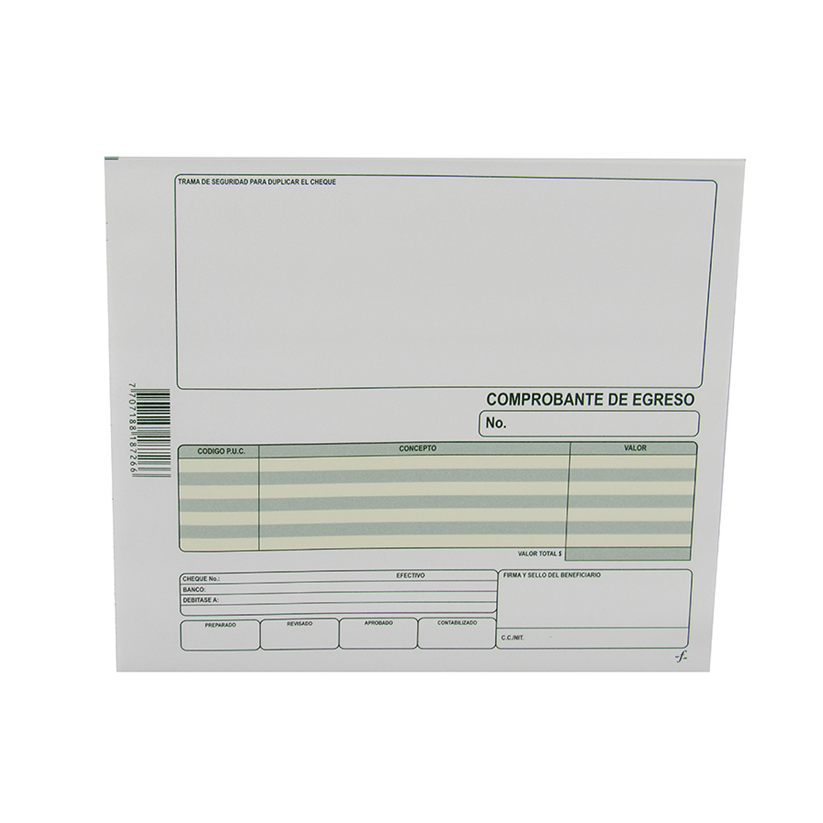 Comprobante De Egreso Cheque