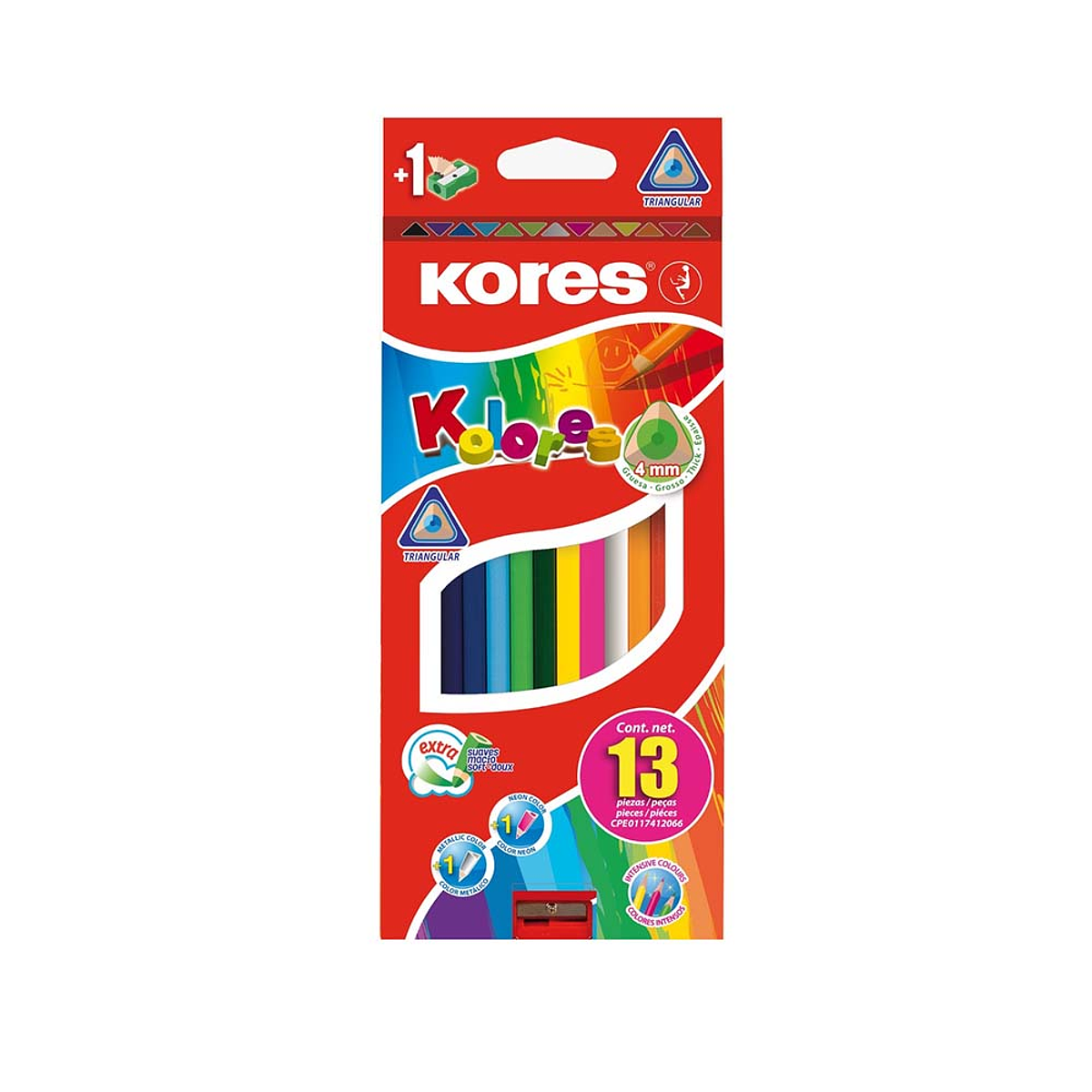 Colores Kores Triangulares 4 mm X 13 Unidades