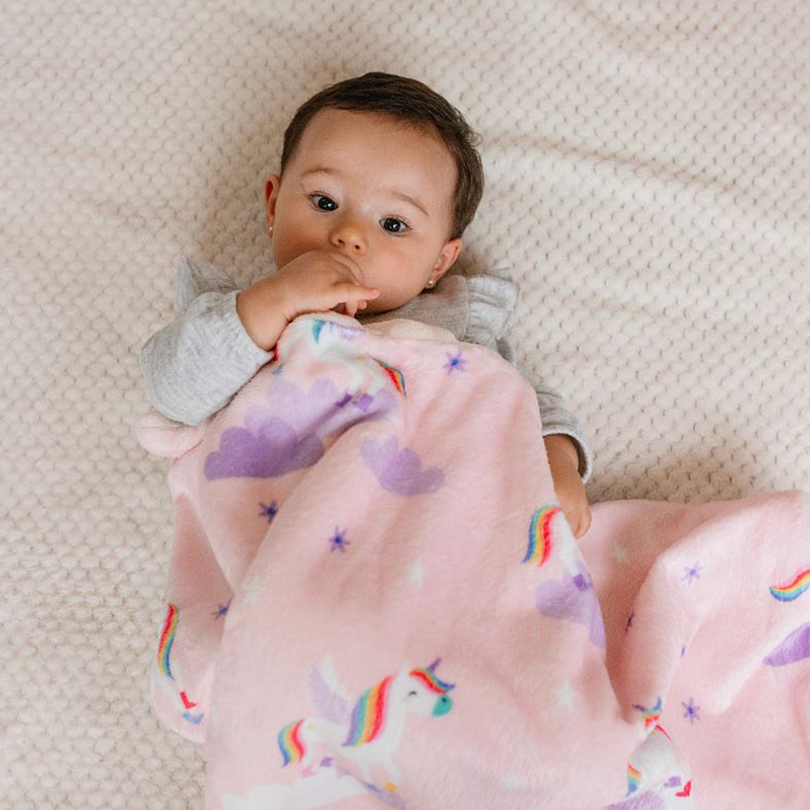 Cobija Para Bebé Estampado De Unicornios