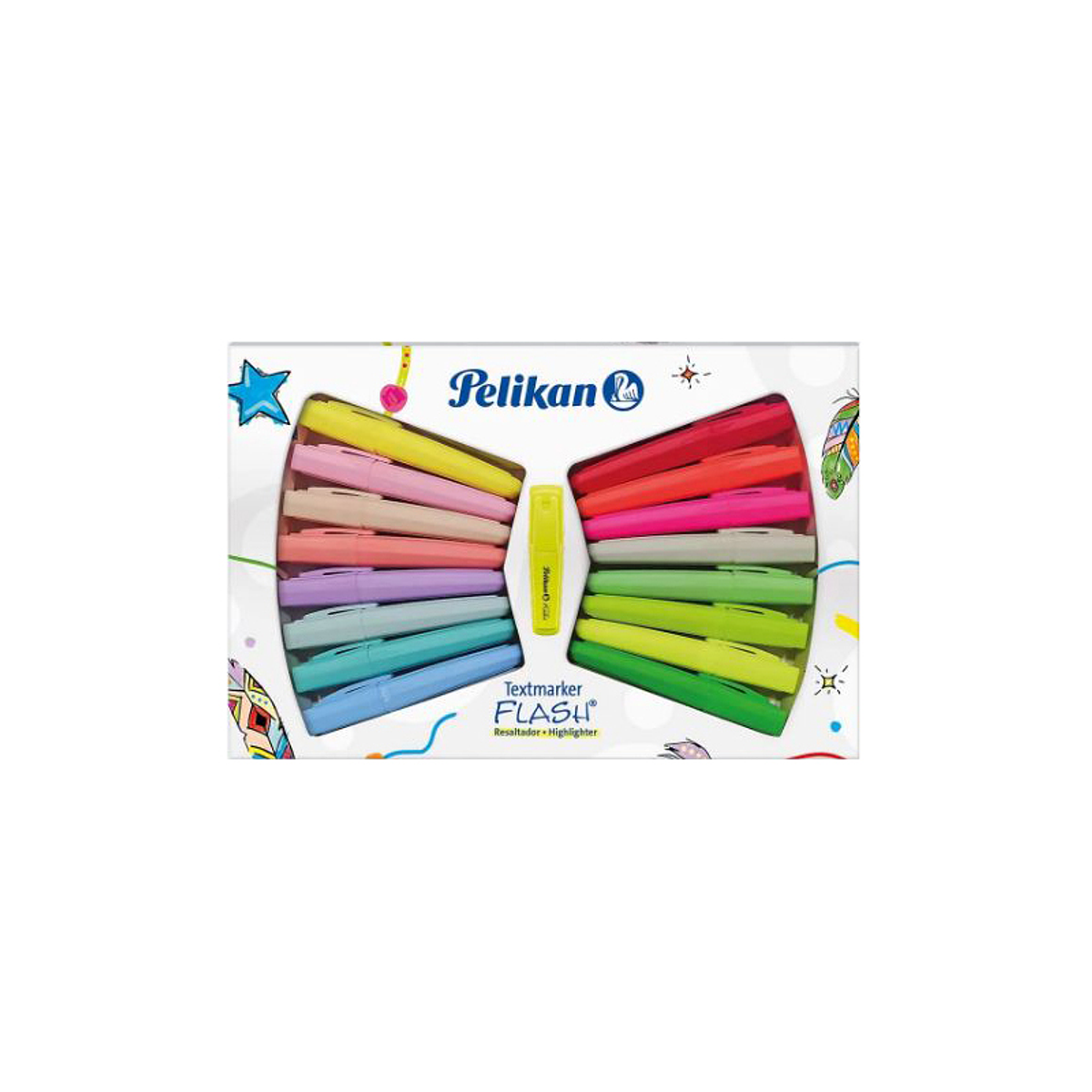 Resaltador Textmarker Pelikan Flash Búho Caja X 16 Colores S