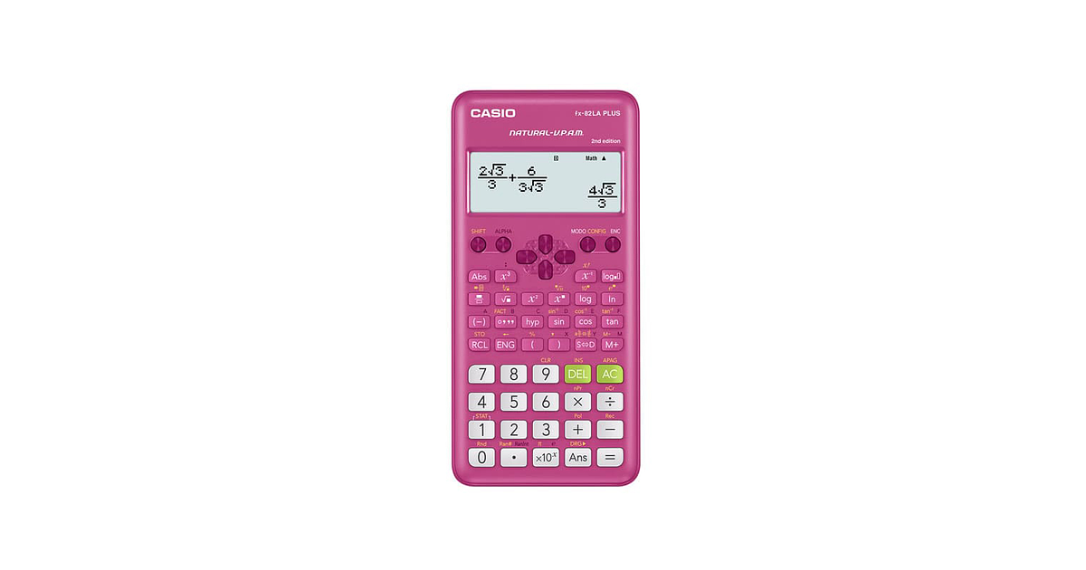 Calculadora Científica FX-82LAPLUS Rosada