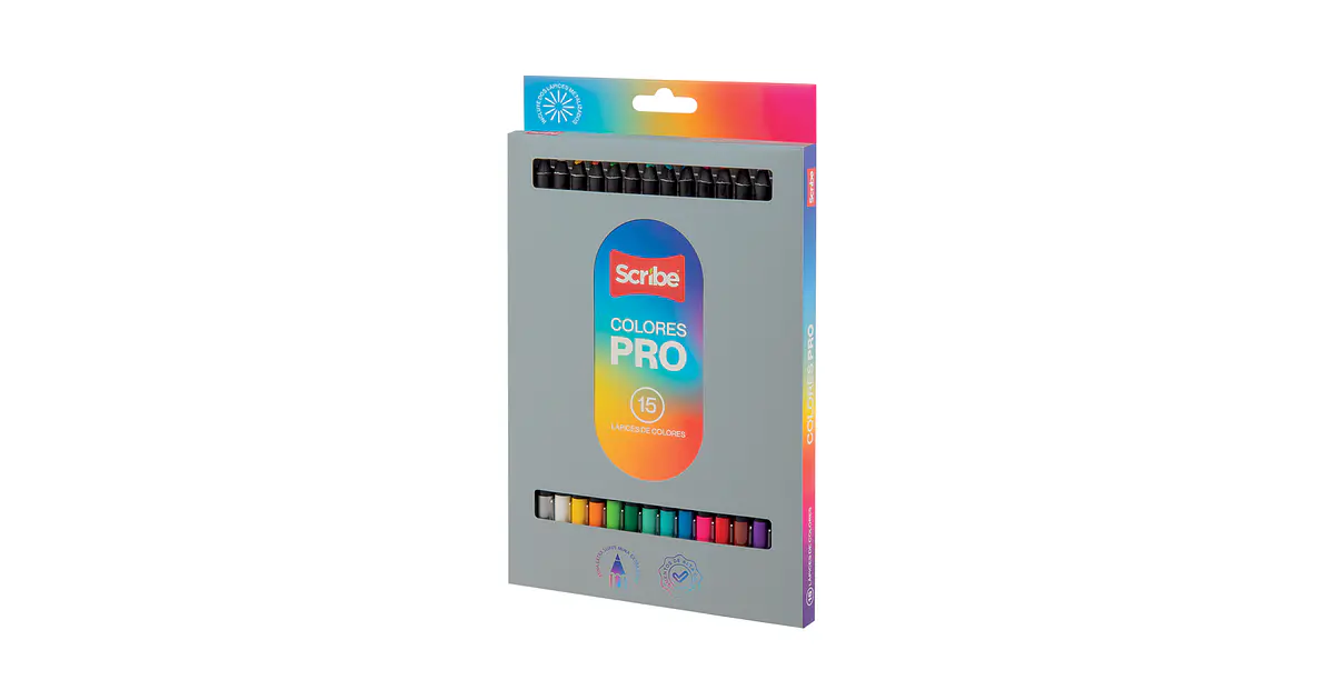 Colores Scribe Pro Unipunta Redondo X 15 Unidades
