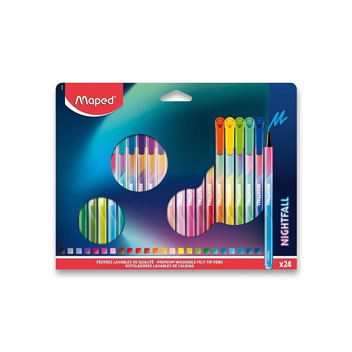 Plumones Maped NightFall X 24 Unidades