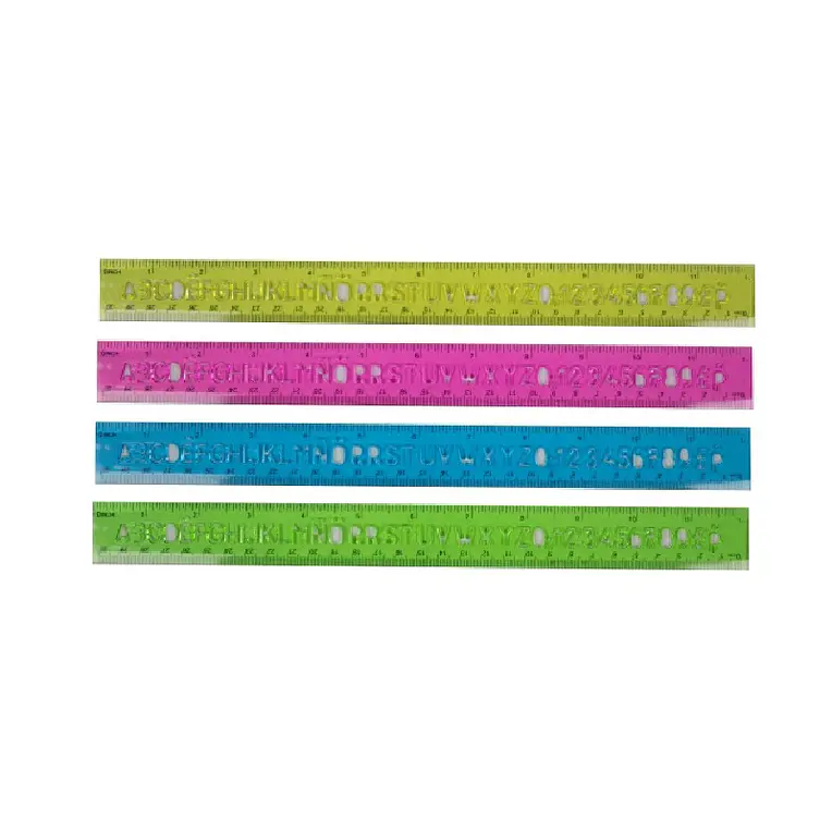 Regla 30 Cms Abecedario Translucida