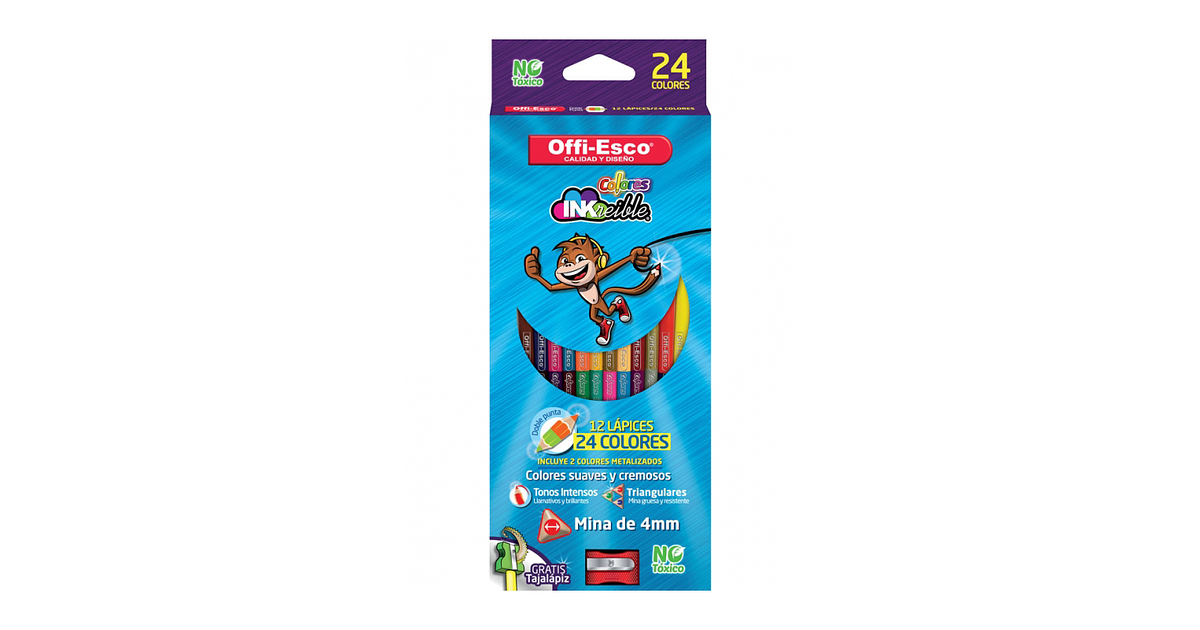 Colores Offi-Esco Doble Punta X 12 Unidades