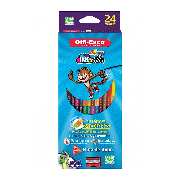 Colores Offi-Esco Doble Punta X 12 Unidades