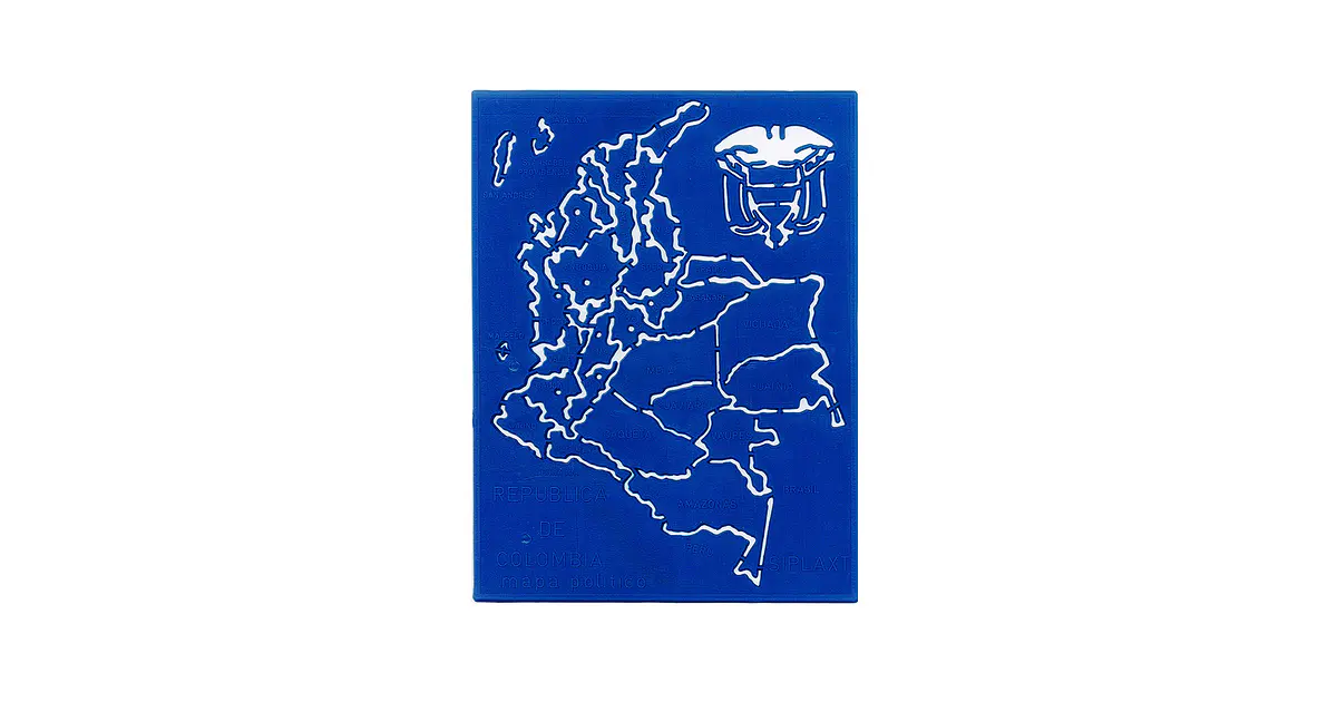 Plantilla Mapa Político De Colombia