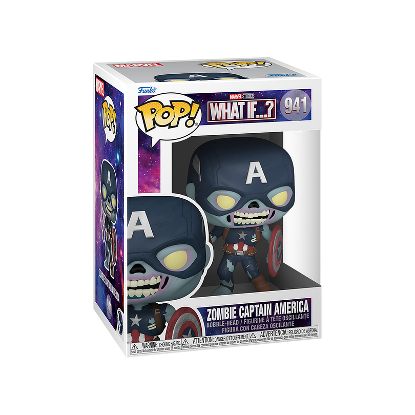 Funko Pop Marvel Capitán América Zombie Con Escudo